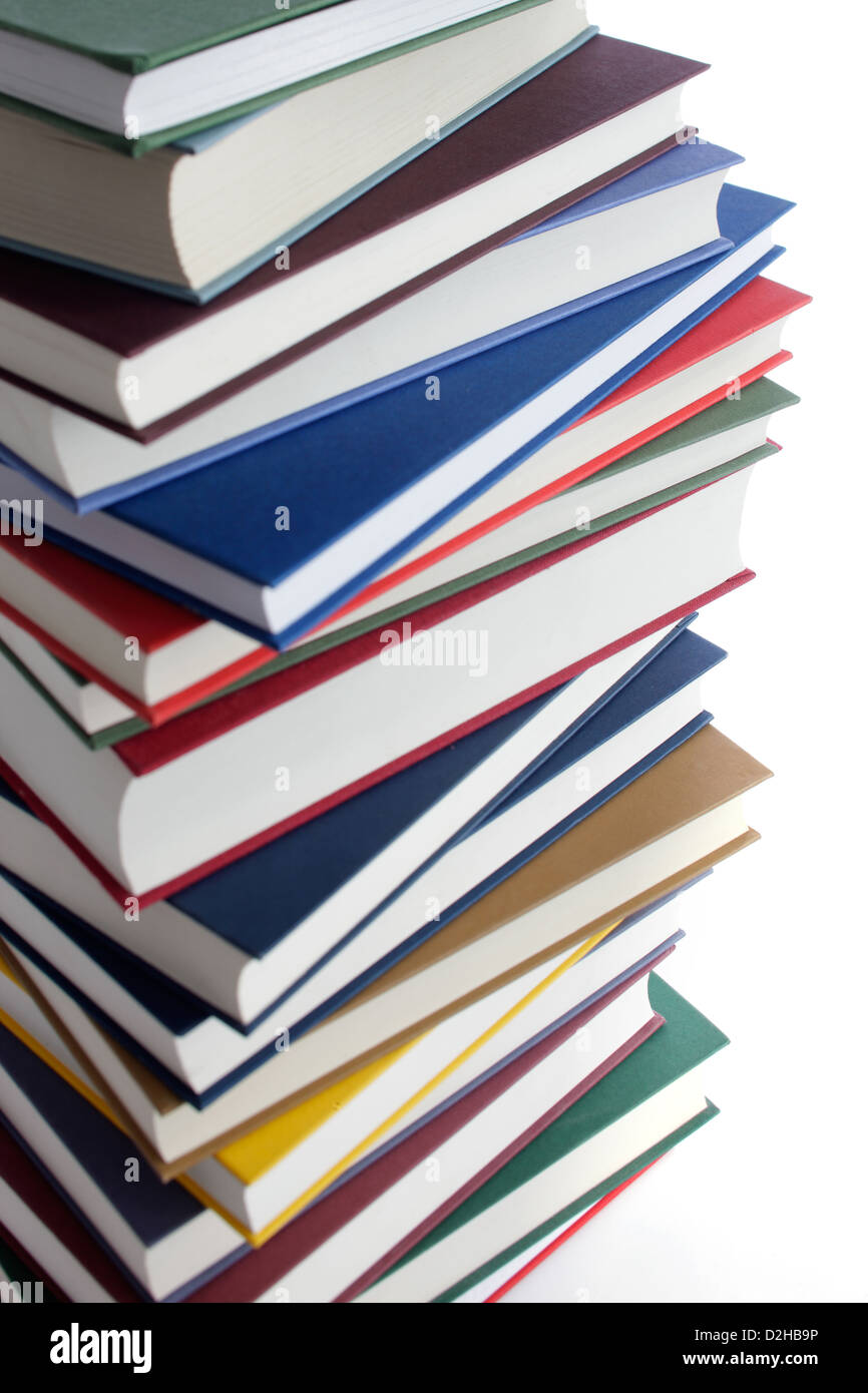 Berlin, Germany, with a stack of various books Stock Photo - Alamy