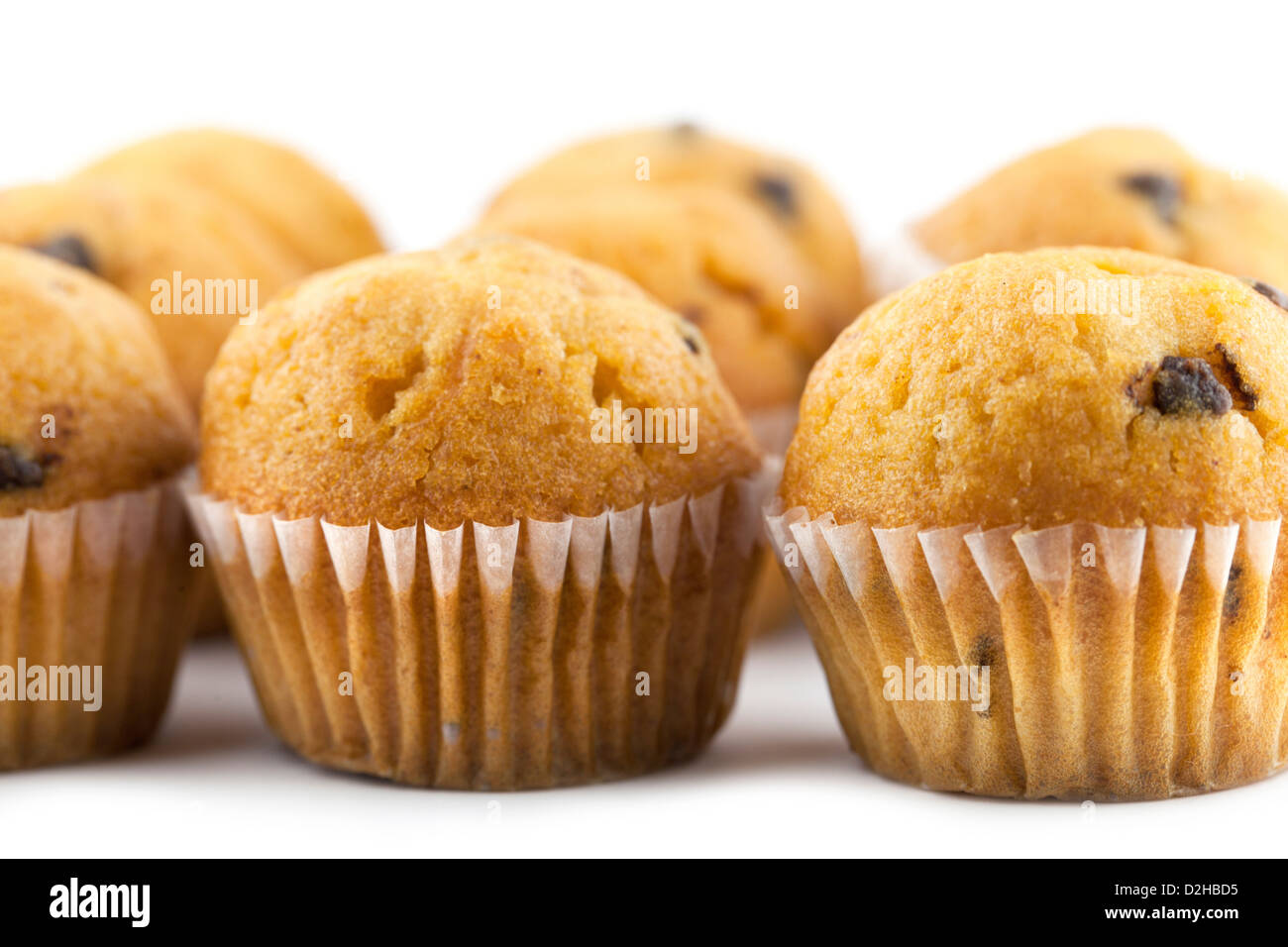 Close-up view of mini Chocolate Chip Muffins Stock Photo - Alamy