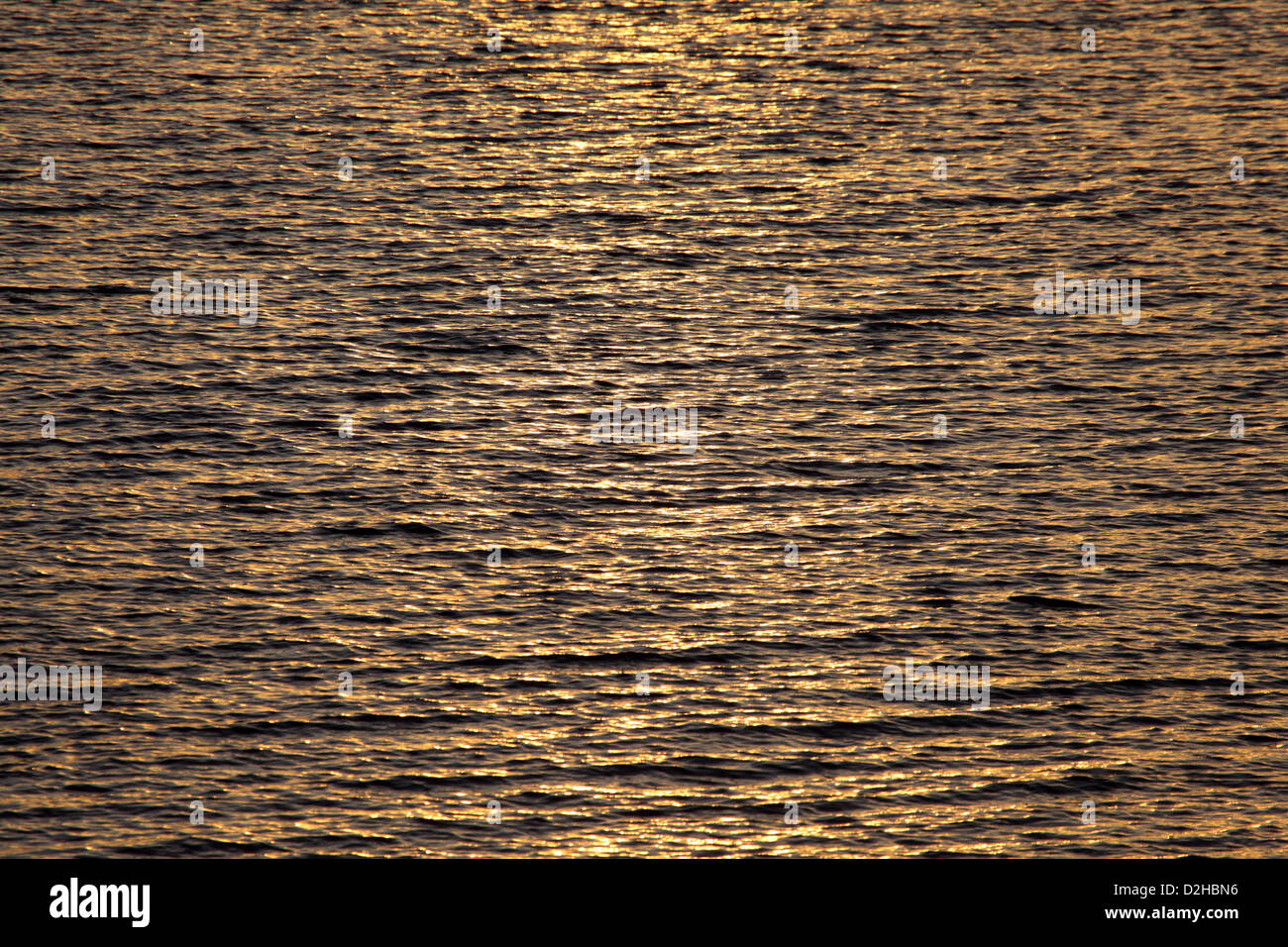 Reflection of the yellow rising sun in the Mediterranean Sea Stock ...