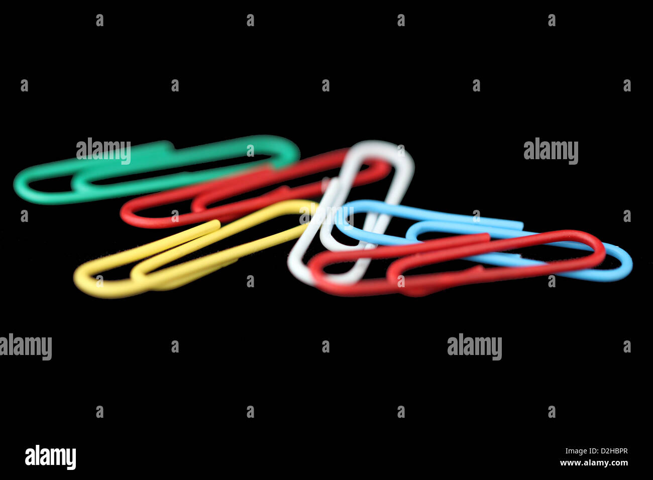Coloured Paper Clips Stock Photo - Alamy