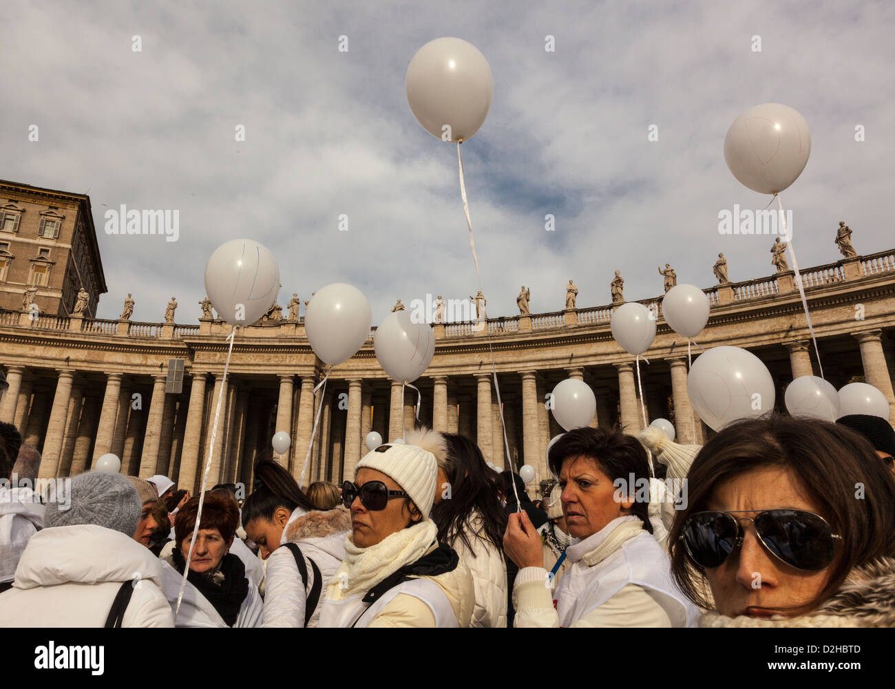 Angelus Papal audience, St. Peter's Square, the Vatican, Rome Stock ...