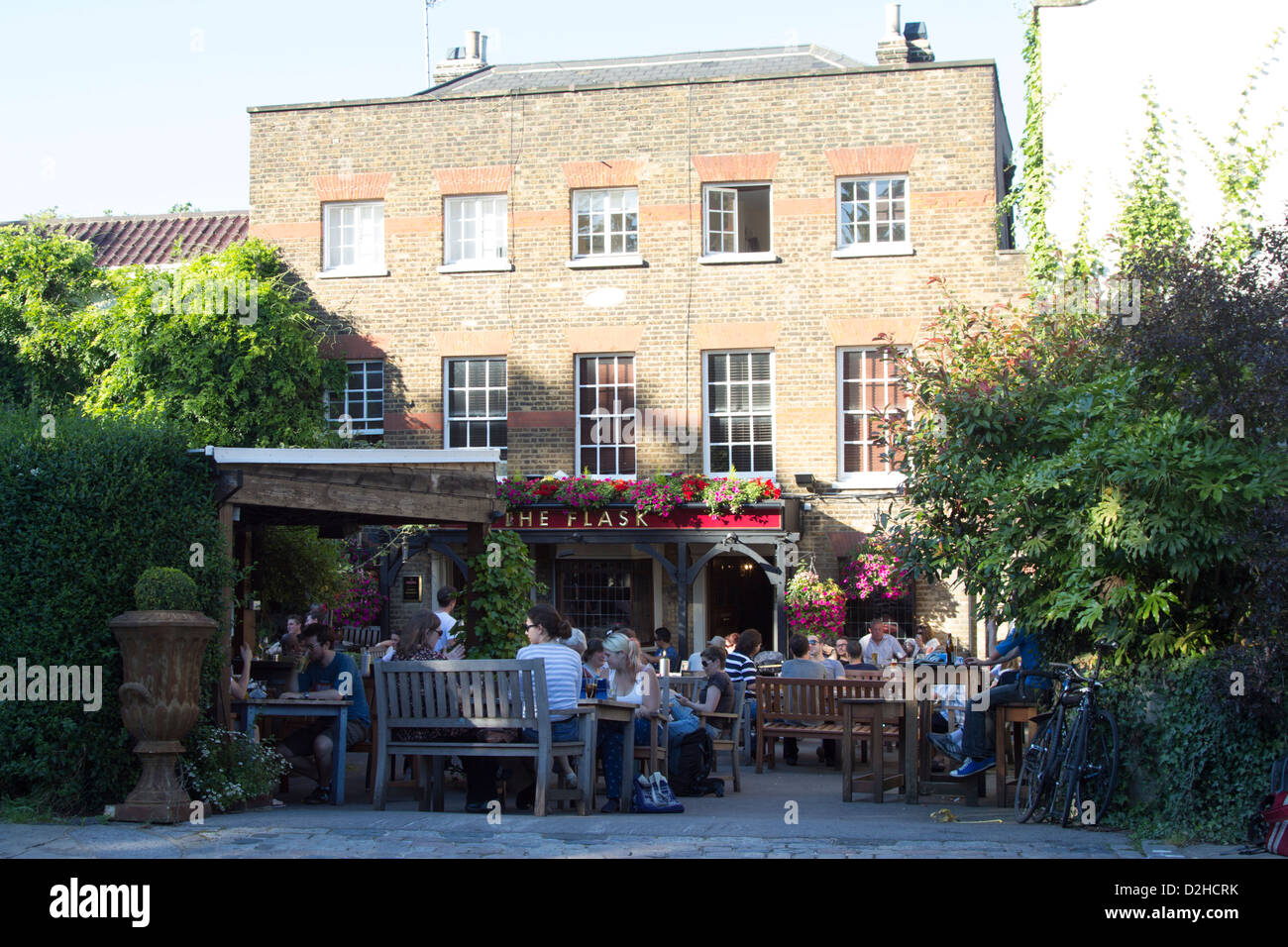 The Flask Pub - Highgate Village - London Stock Photo, Royalty Free ...