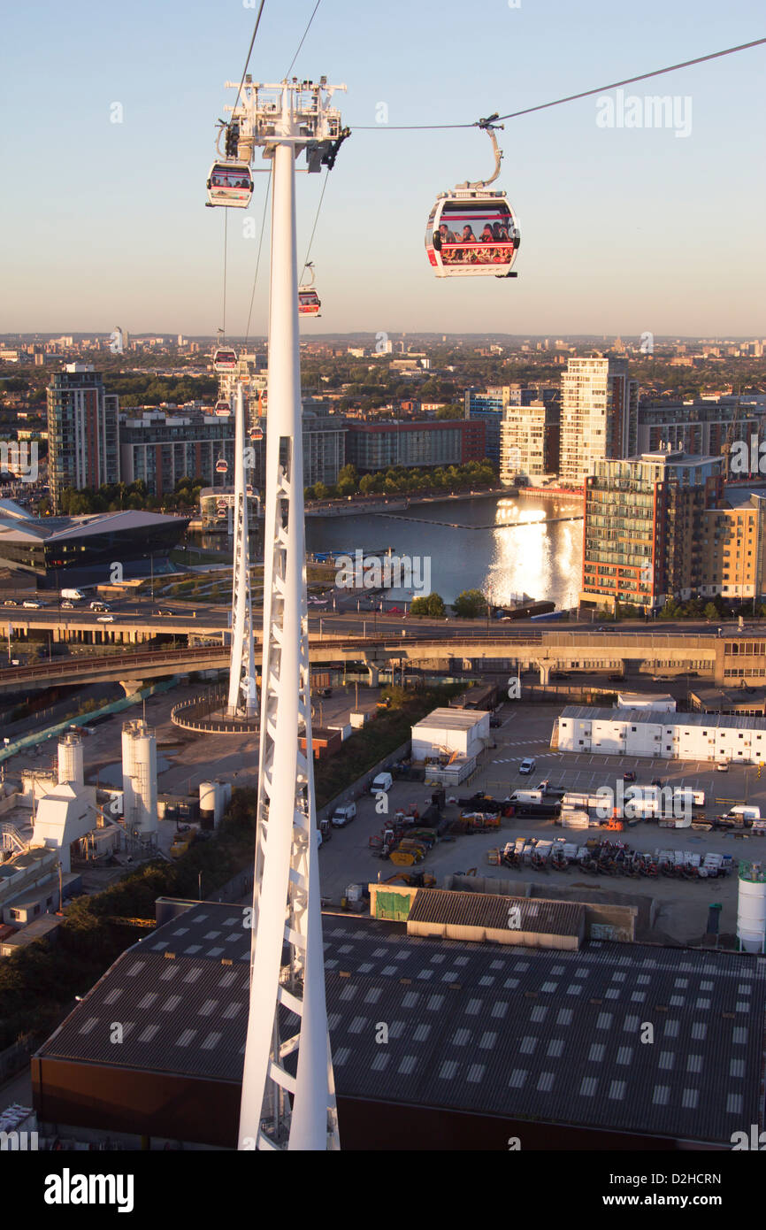 Emirates Air Line Cable Car - Docklands - London Stock Photo - Alamy