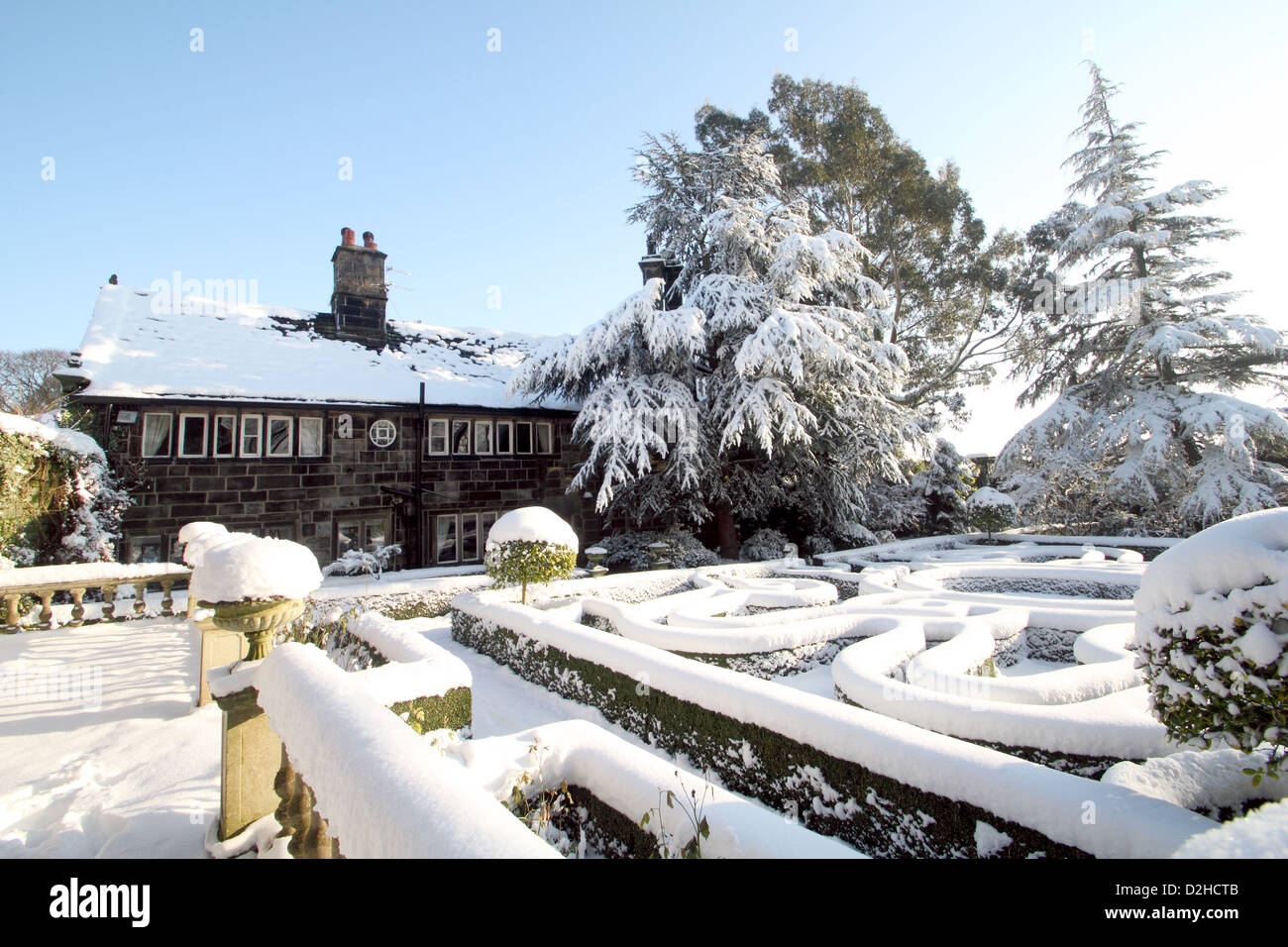 Snowy Winter Scene Stock Photo - Alamy