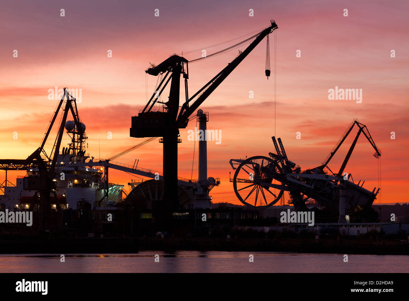 Commercial harbour with shipyard hi-res stock photography and images ...