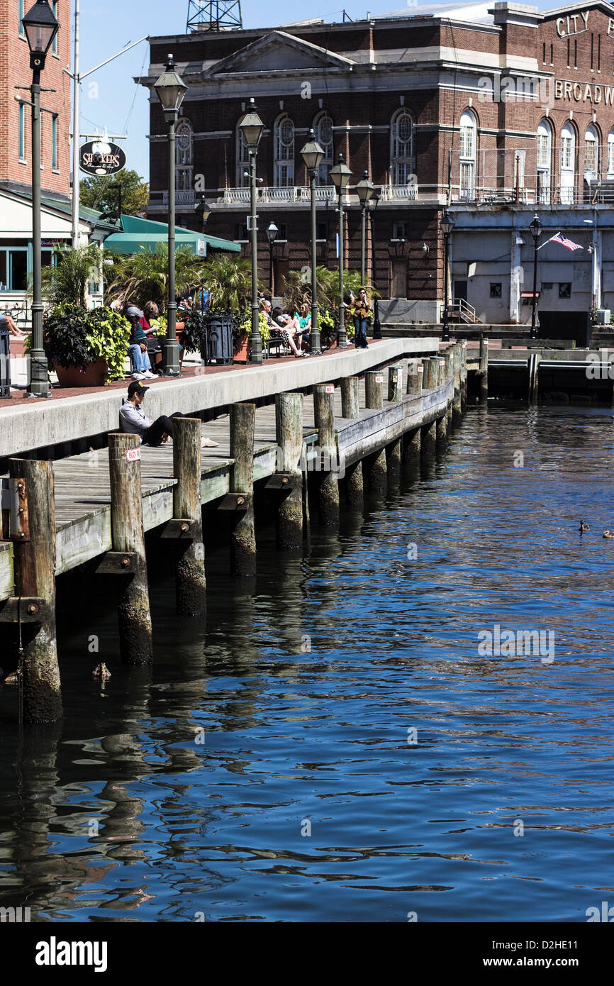 Waterside View in Fells Point, Baltimore, MD Stock Photo - Alamy