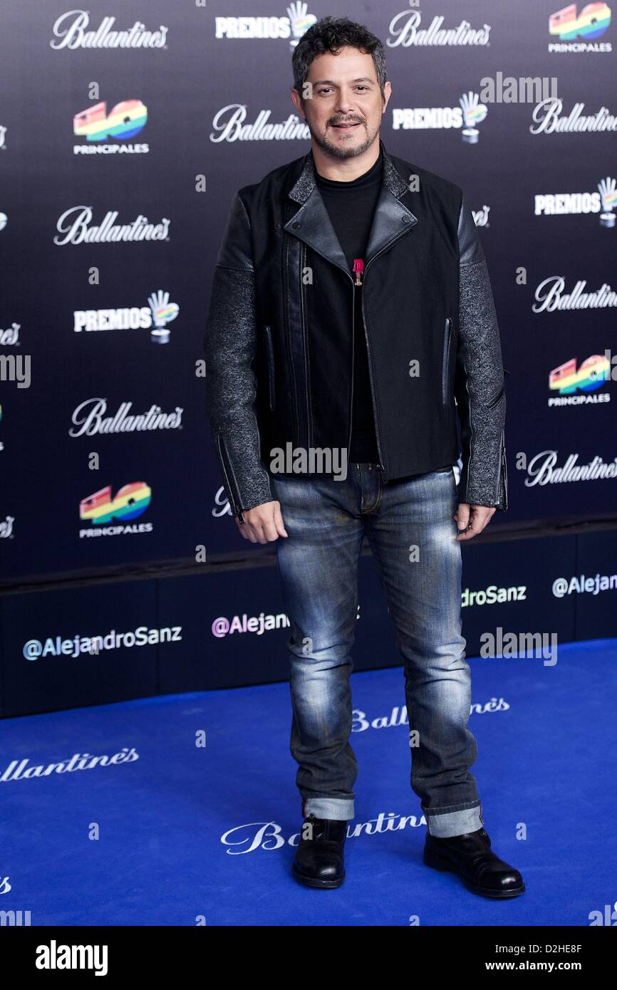 Jan. 24, 2013 - Madrid, Spain - Alejandro Sanz arrives to the '40 ...