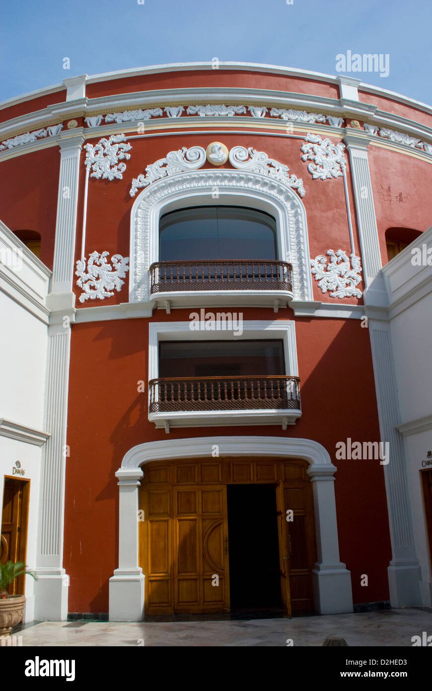 Exterior view of Angela Peralta Theater, old town Mazatlan, Mexico ...