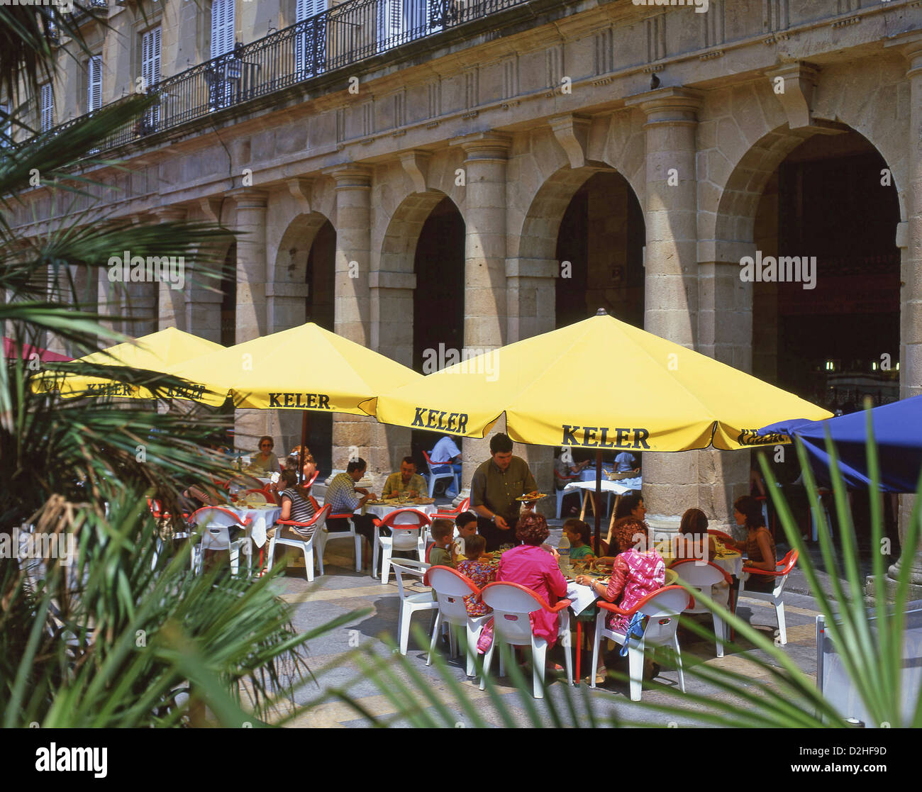 Outdoor restaurant in Nueva Plaza, Bilbao, Biscay Province, Basque ...