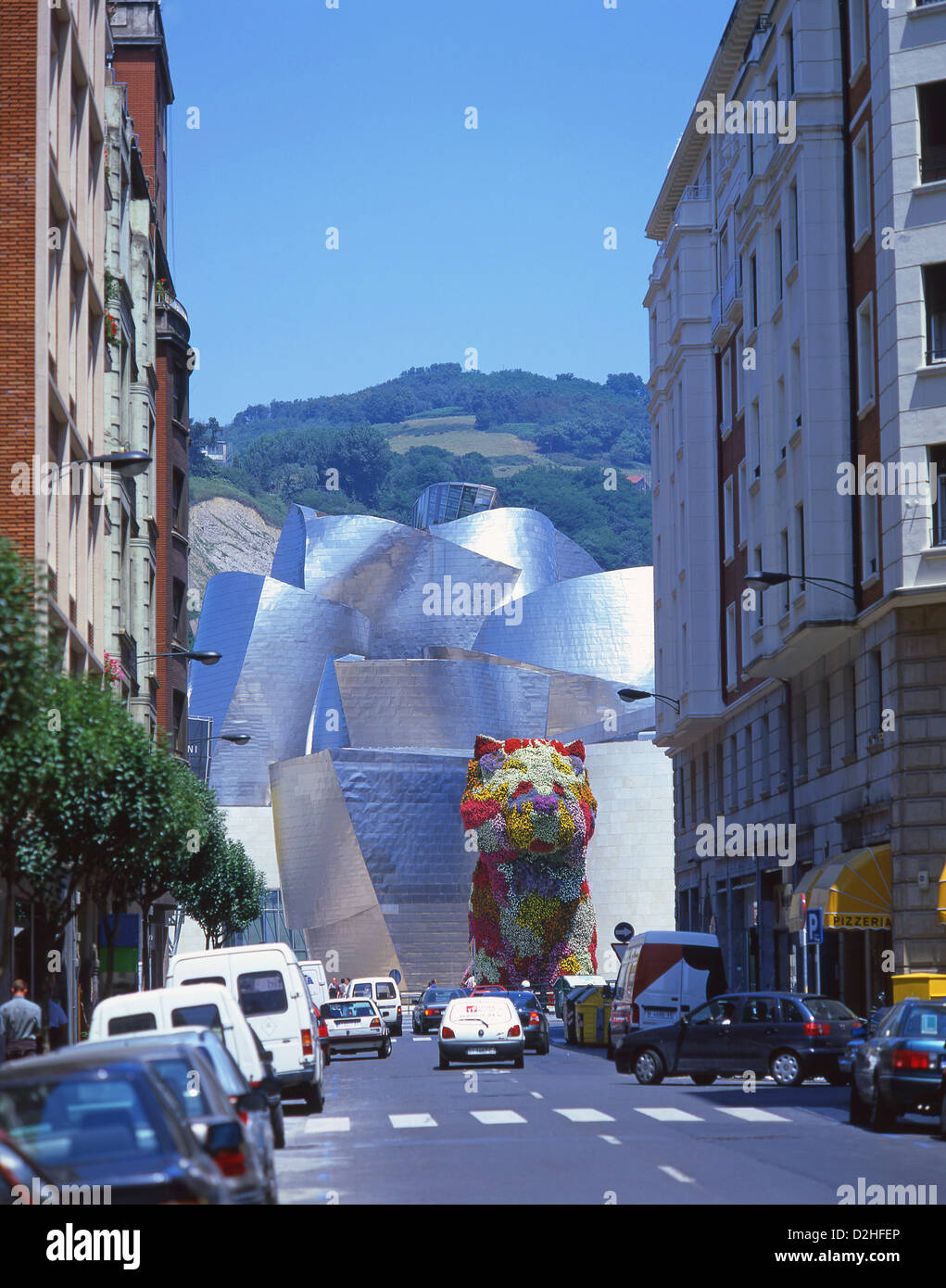 The Guggenheim Museum Bilbao from Calle de Iparraguirre, Bilbao, Biscay ...