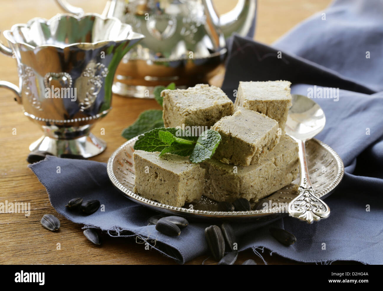 Traditional oriental dessert of sunflower seeds - halva Stock Photo - Alamy