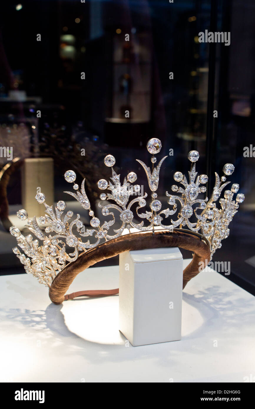 Tiara in Shop Window Stock Photo - Alamy
