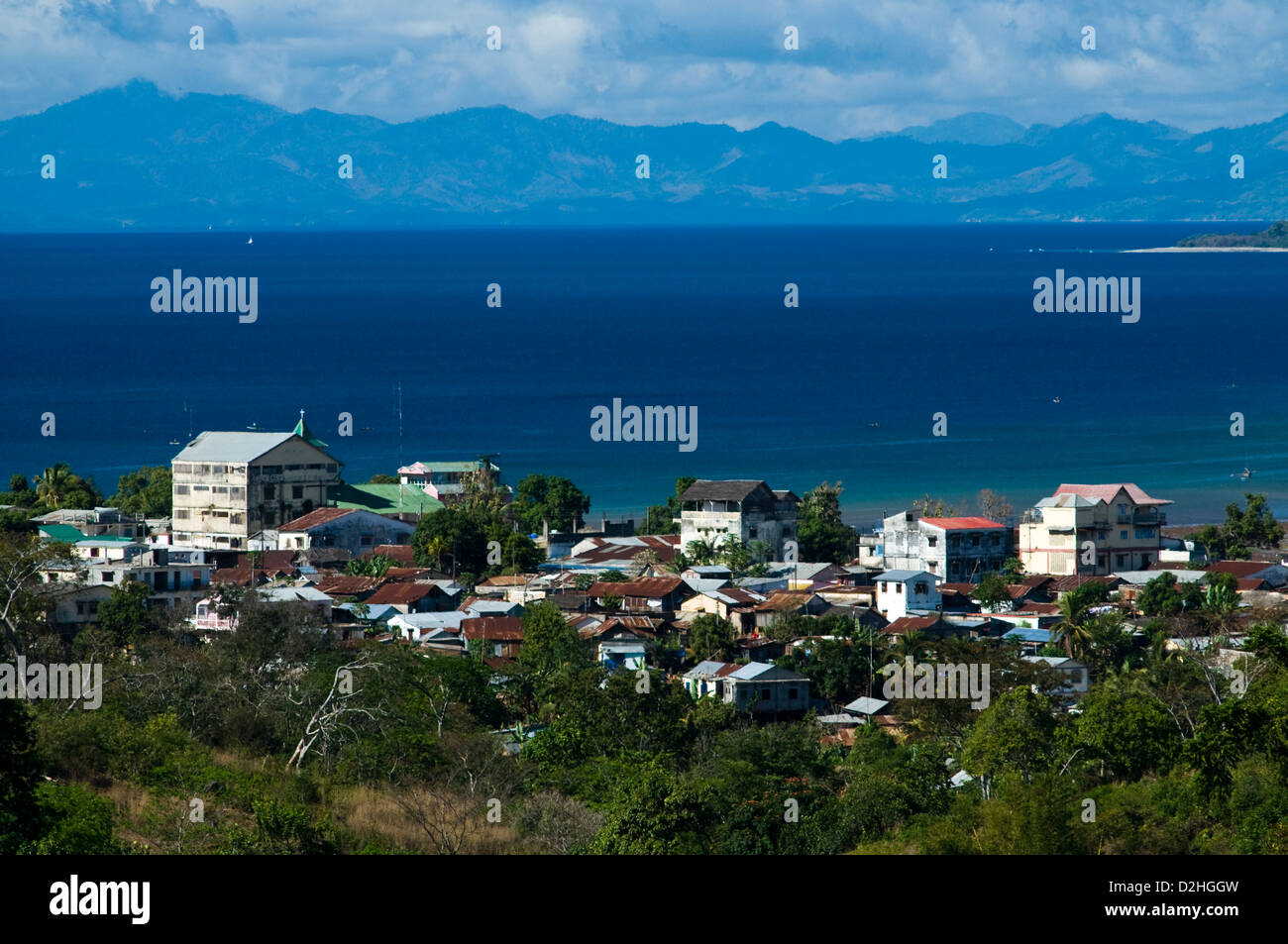 aerial view of hell-ville, nosy-be, madagascar Stock Photo - Alamy