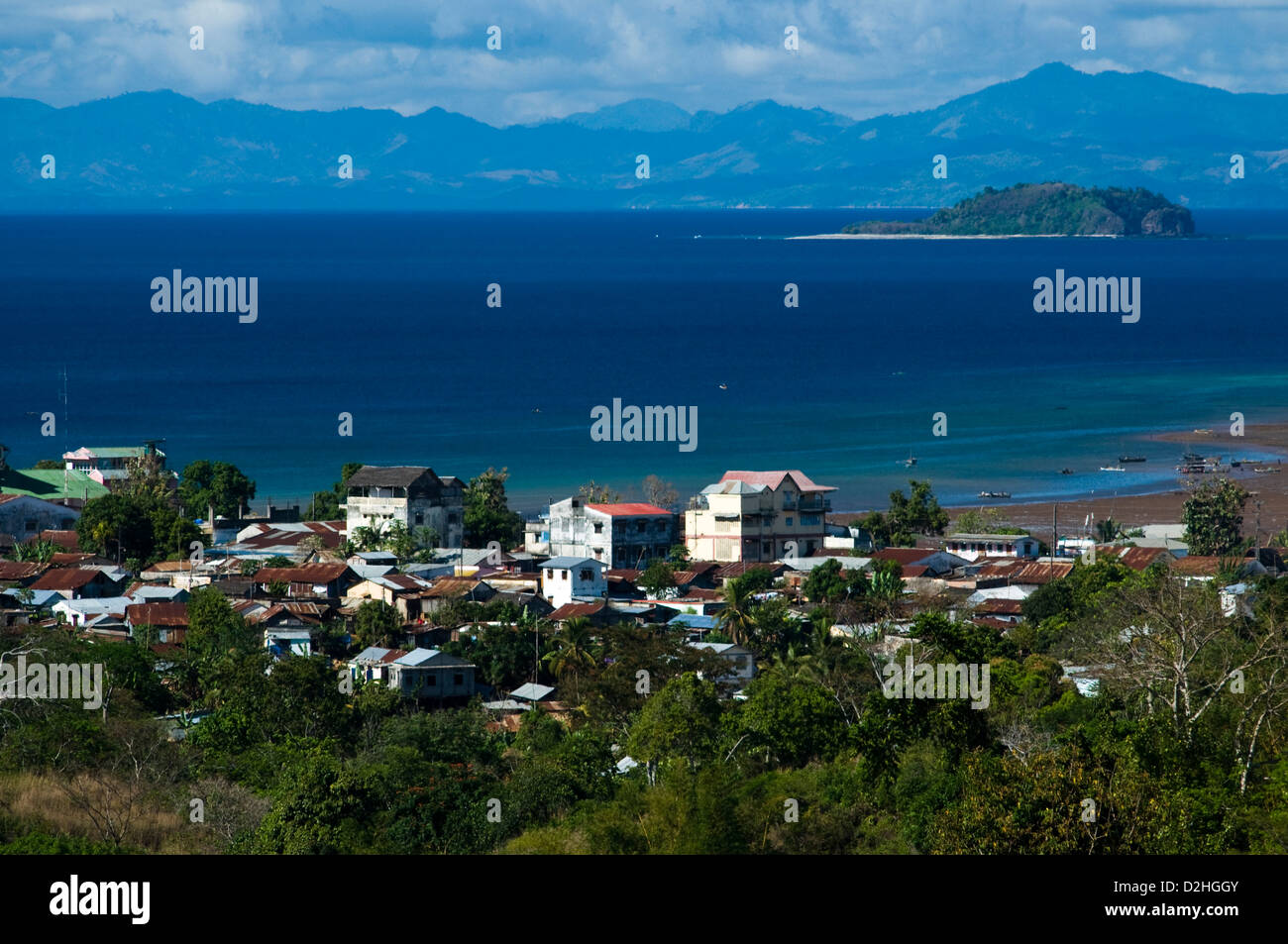 aerial view of hell-ville, nosy-be, madagascar Stock Photo - Alamy