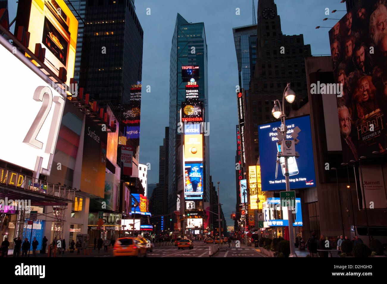Times Square at dawn, New York City, USA Stock Photo - Alamy