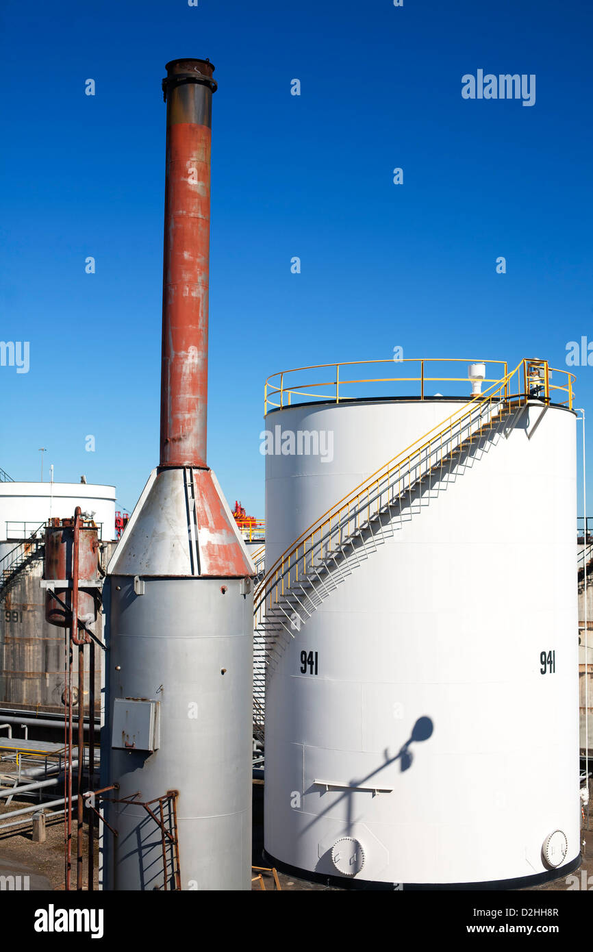 Industrial landscape of Fuel Storage Terminal at Port Botany Sydney ...