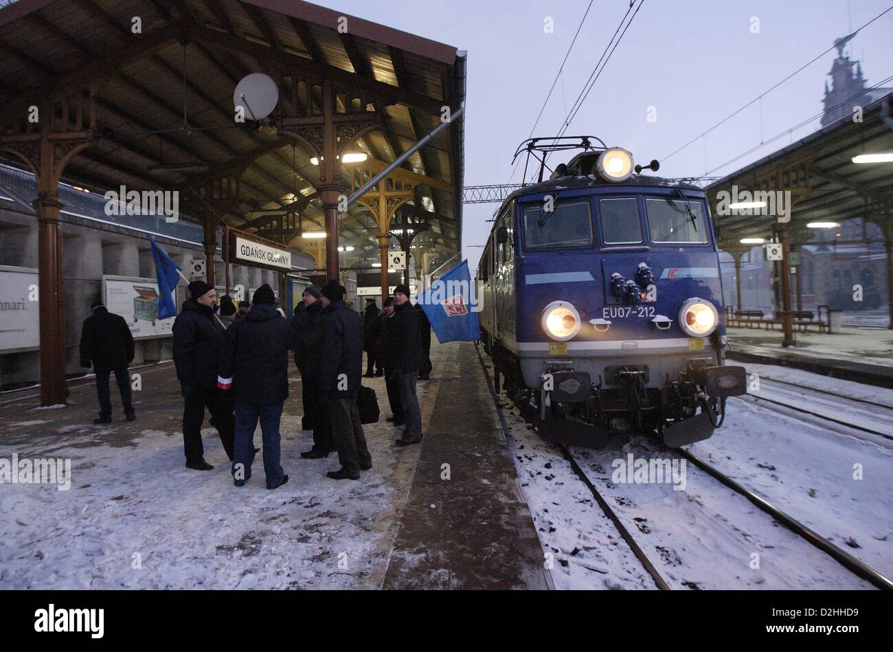 Gdansk, Poland 25th, January 2013 A two-hour strike went ahead on ...