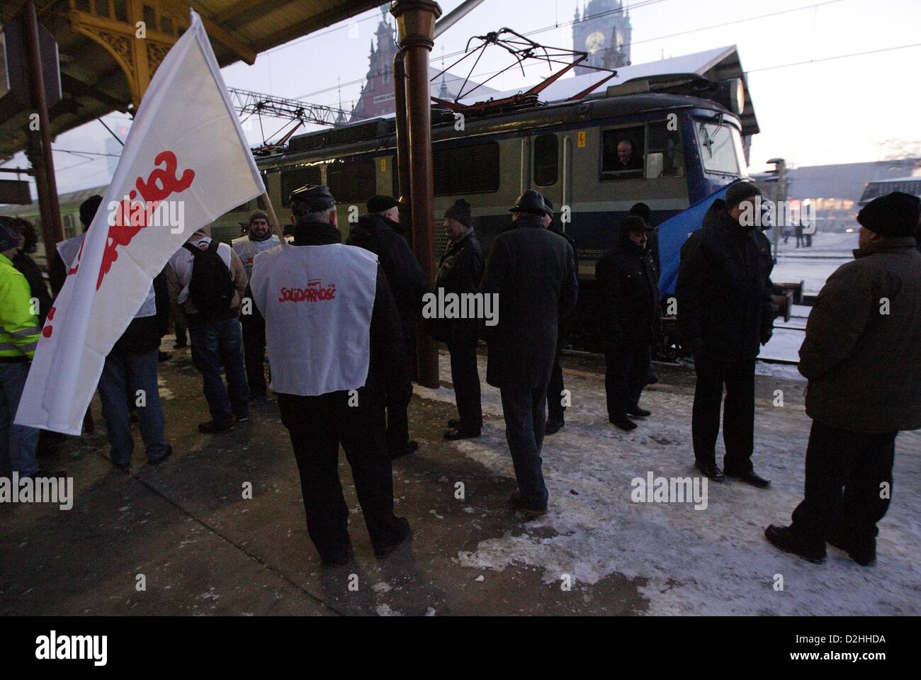 Gdansk, Poland 25th, January 2013 A two-hour strike went ahead on ...