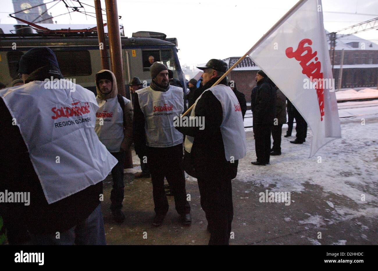 Gdansk, Poland 25th, January 2013 A two-hour strike went ahead on ...