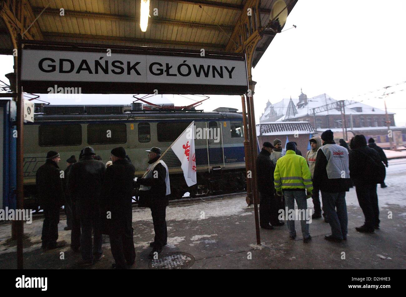 Gdansk, Poland 25th, January 2013 A two-hour strike went ahead on ...