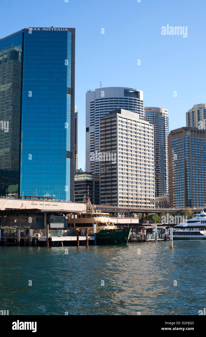 Sydney Harbour Manly Ferry "Collaroy" about to depart from Circular ...