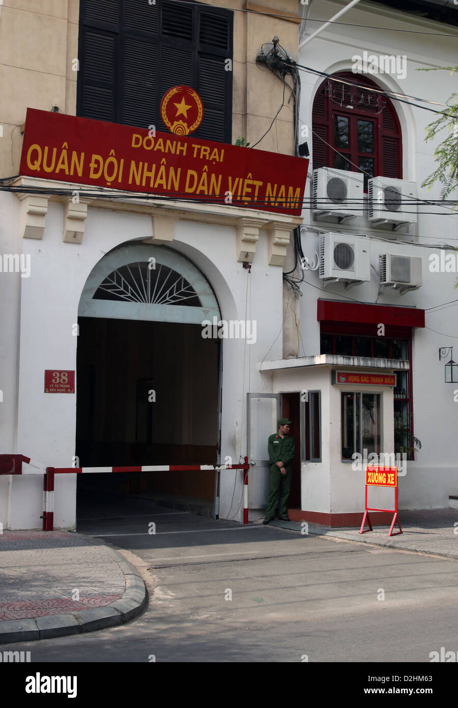 It's a photo of a entrance of a military barracks in Saigon in Vietnam ...