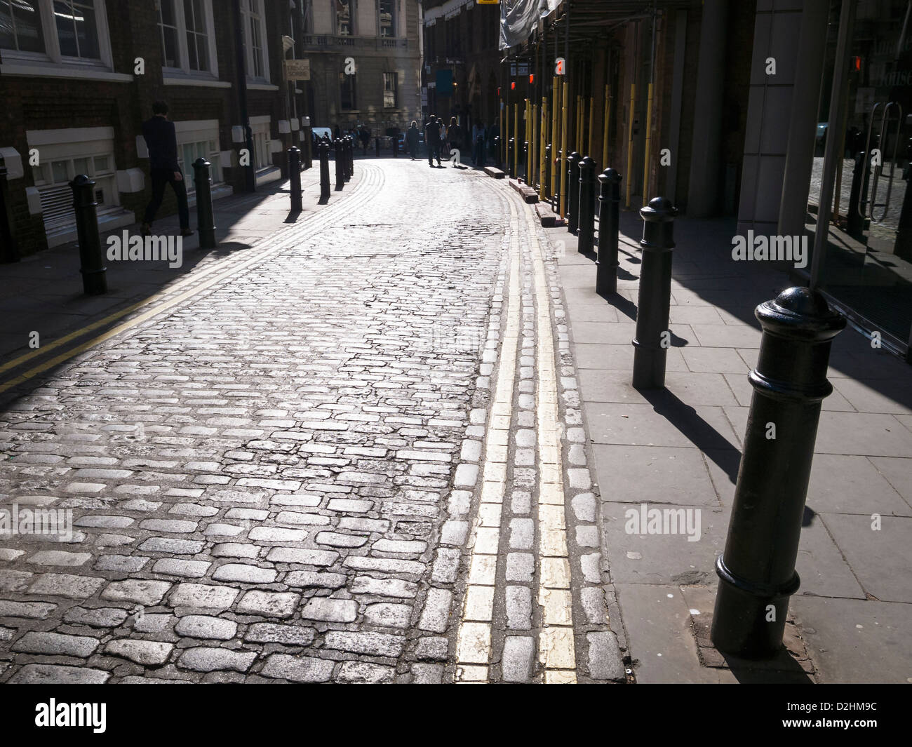 pawed street in London in sharp light Stock Photo - Alamy
