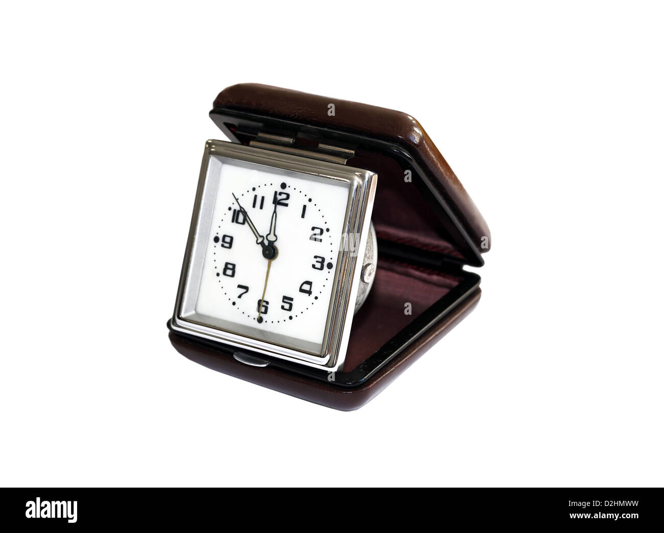 Retro pocket clock isolated on white background Stock Photo - Alamy