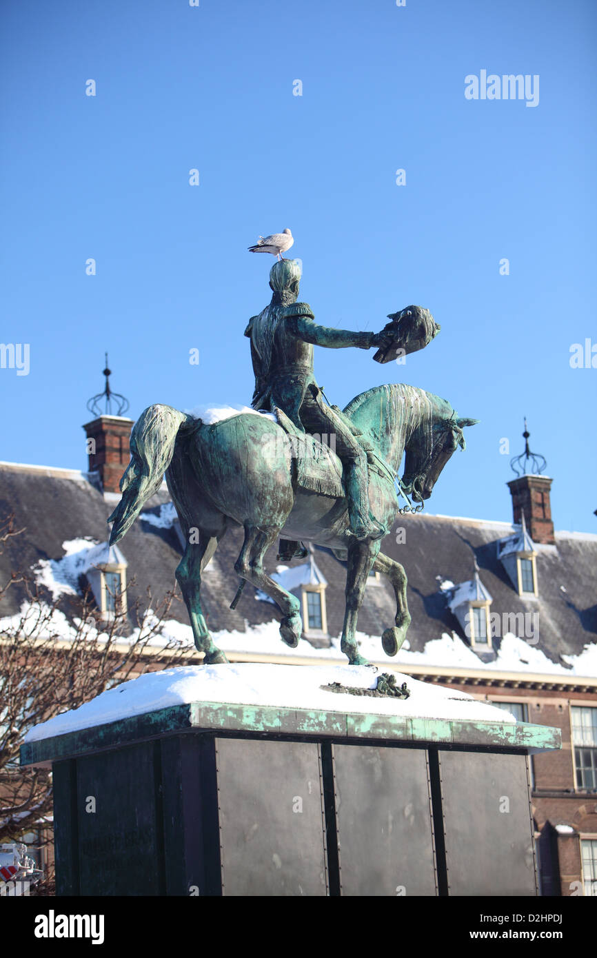 Binnenhof, The Hague, Netherlands, Den Haag, winter and snow Stock ...