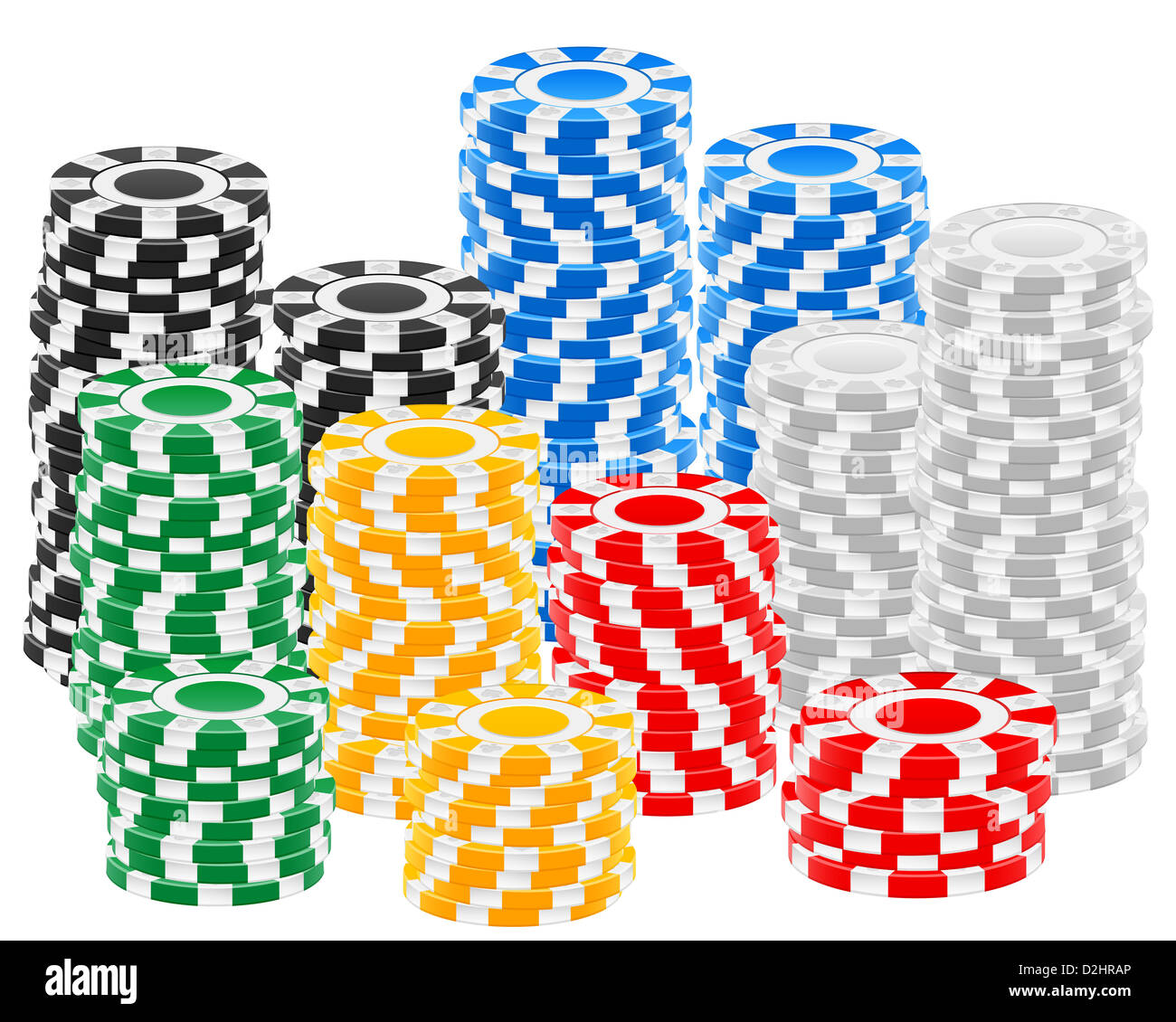 Stack chips on a white background. Vector illustration Stock Photo - Alamy