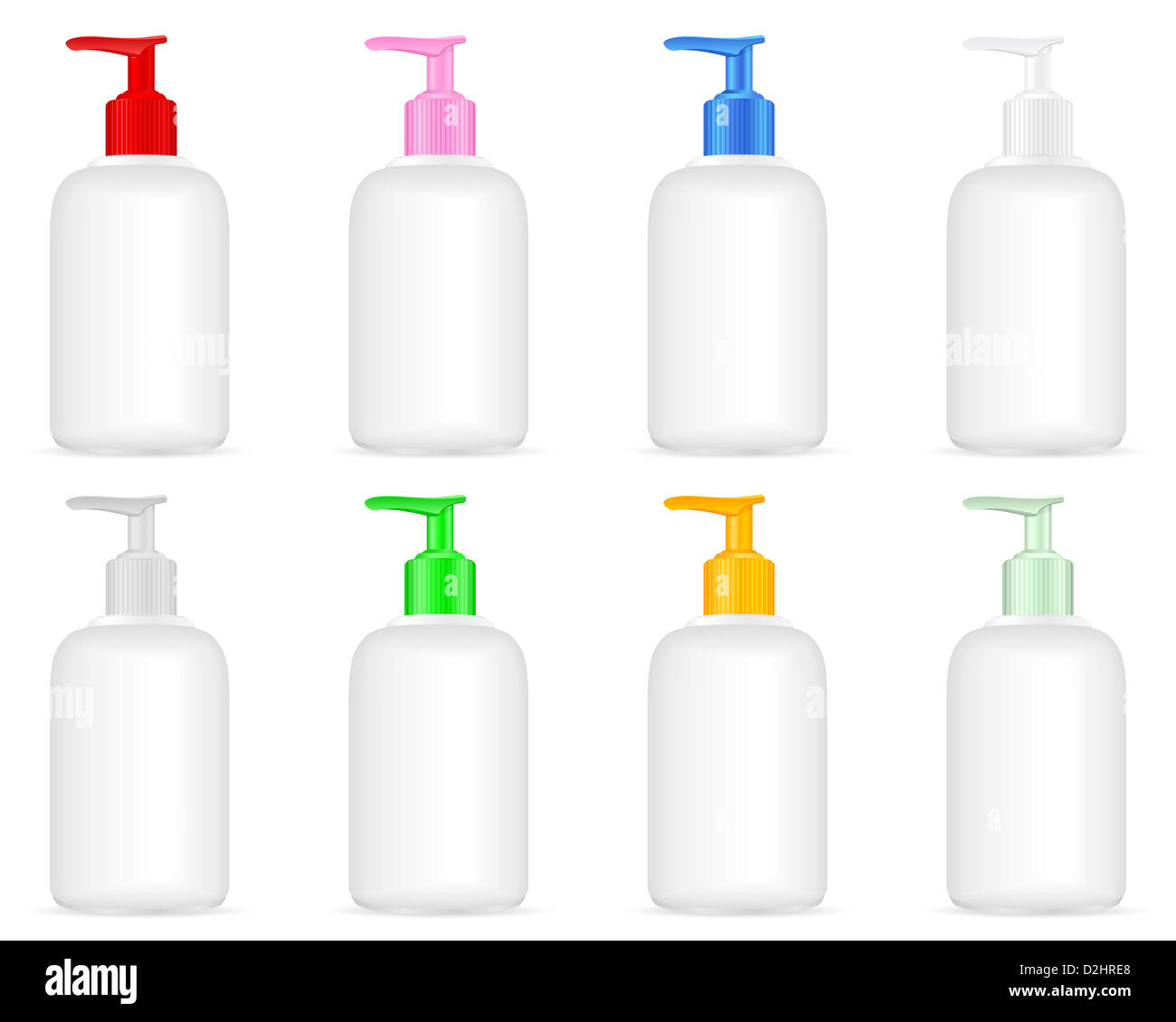 Liquid soap container set on a white background. Vector illustration ...