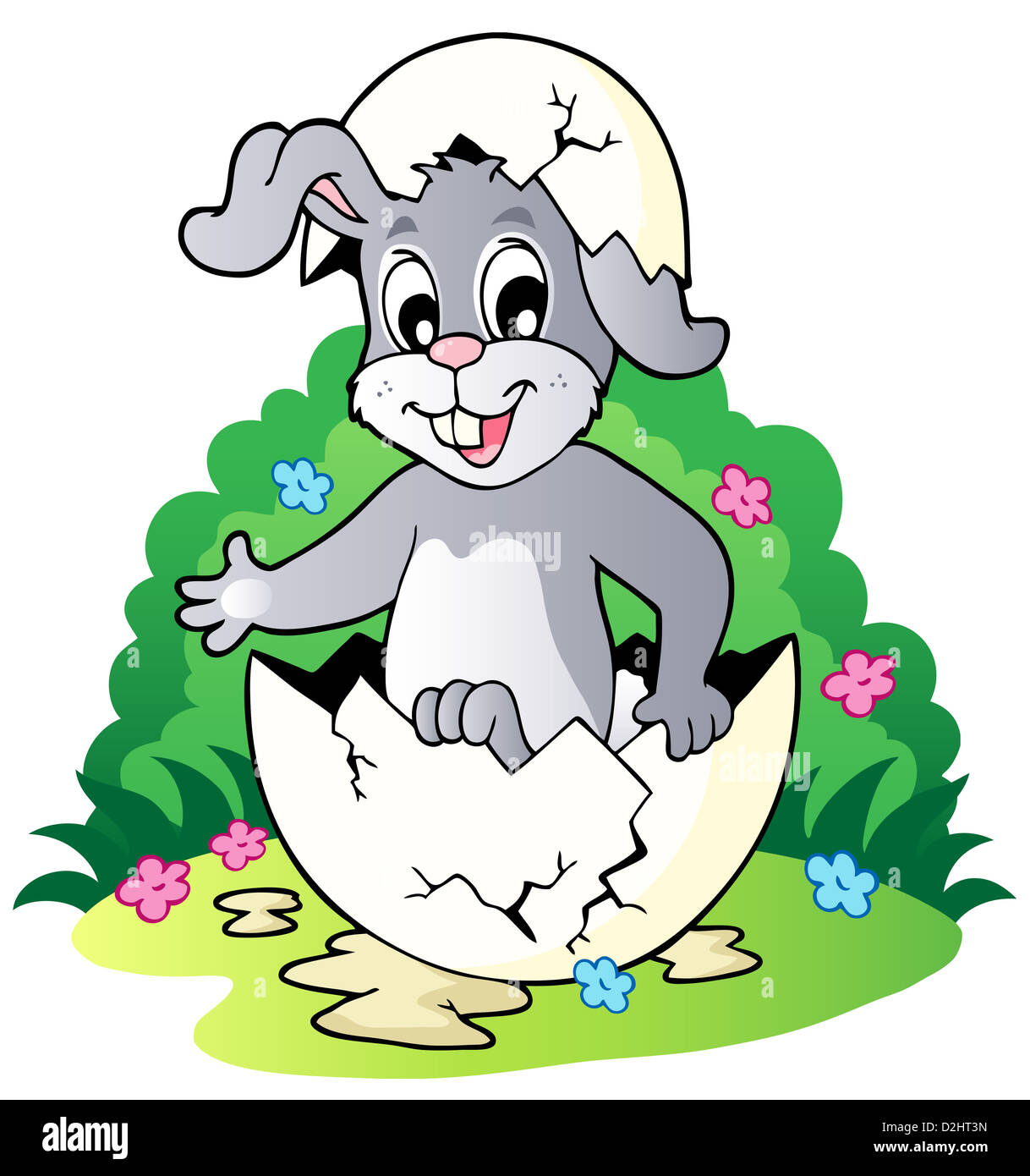 Easter bunny theme image 2 - picture illustration Stock Photo - Alamy