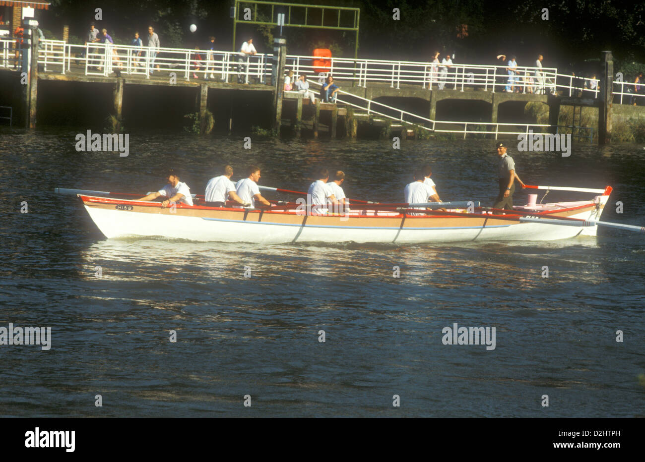 British Army rowers in boat at the Thames Regatta at Richmond Upon ...