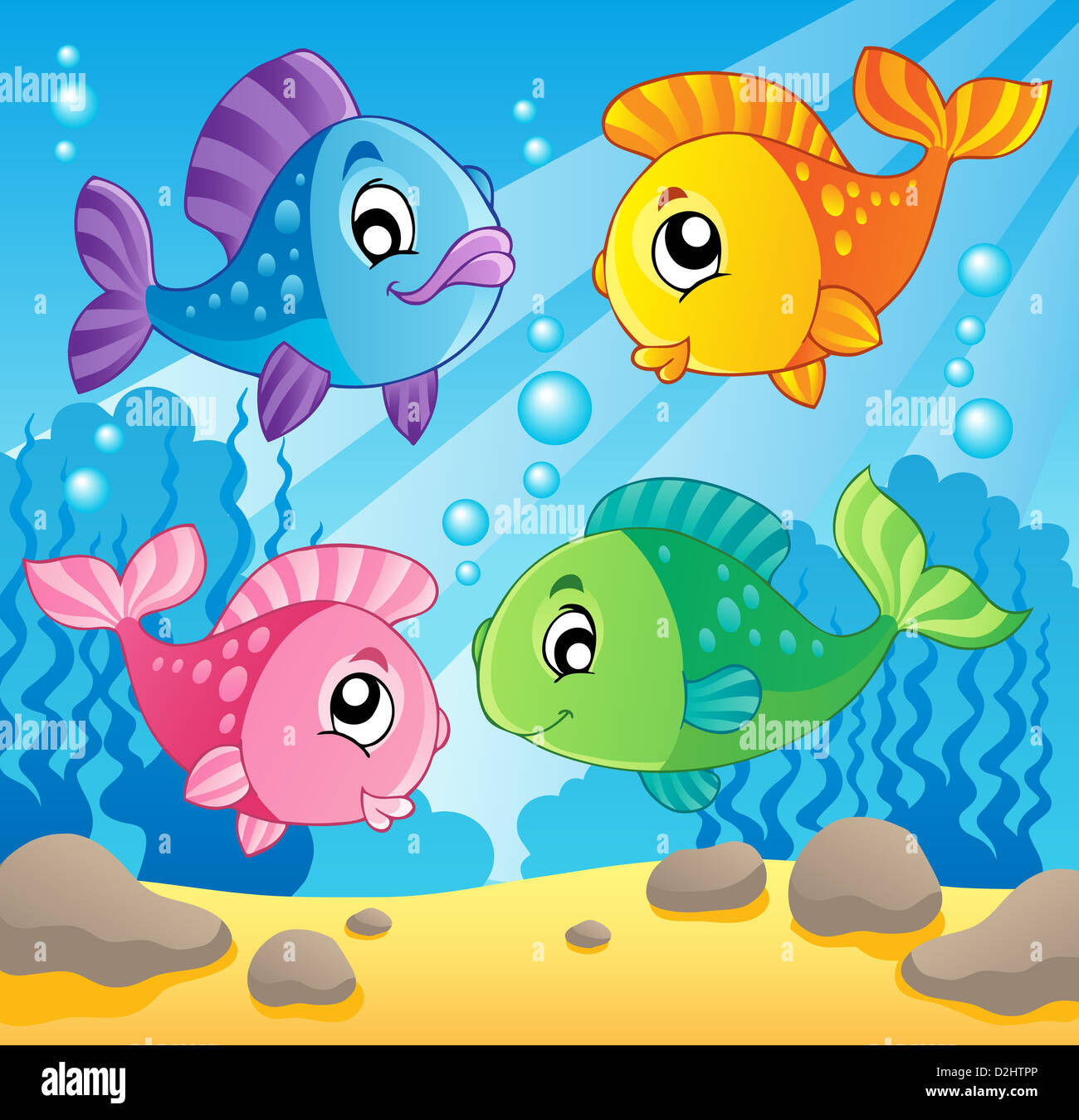 Fish theme image 1 - picture illustration Stock Photo - Alamy