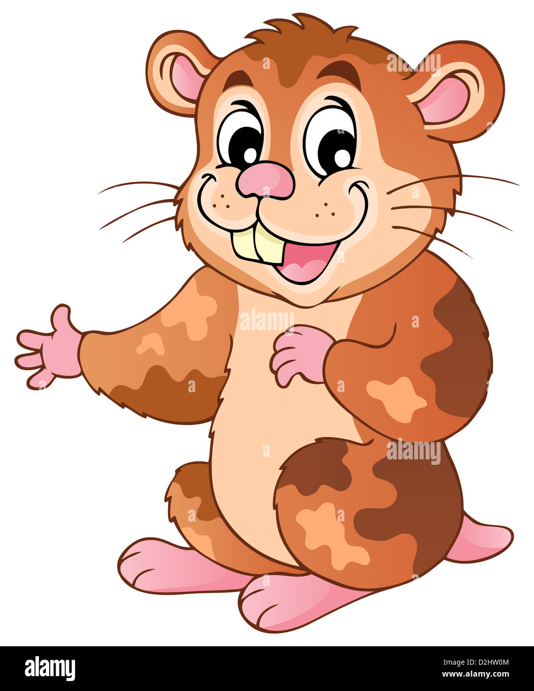 Cute cartoon hamster - picture illustration Stock Photo - Alamy
