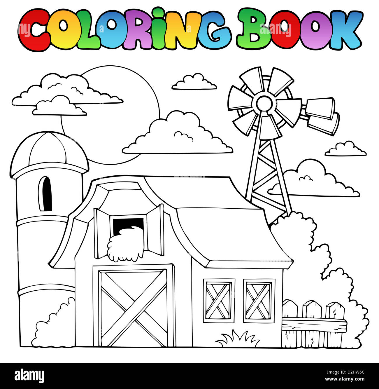 Windmill Coloring Page