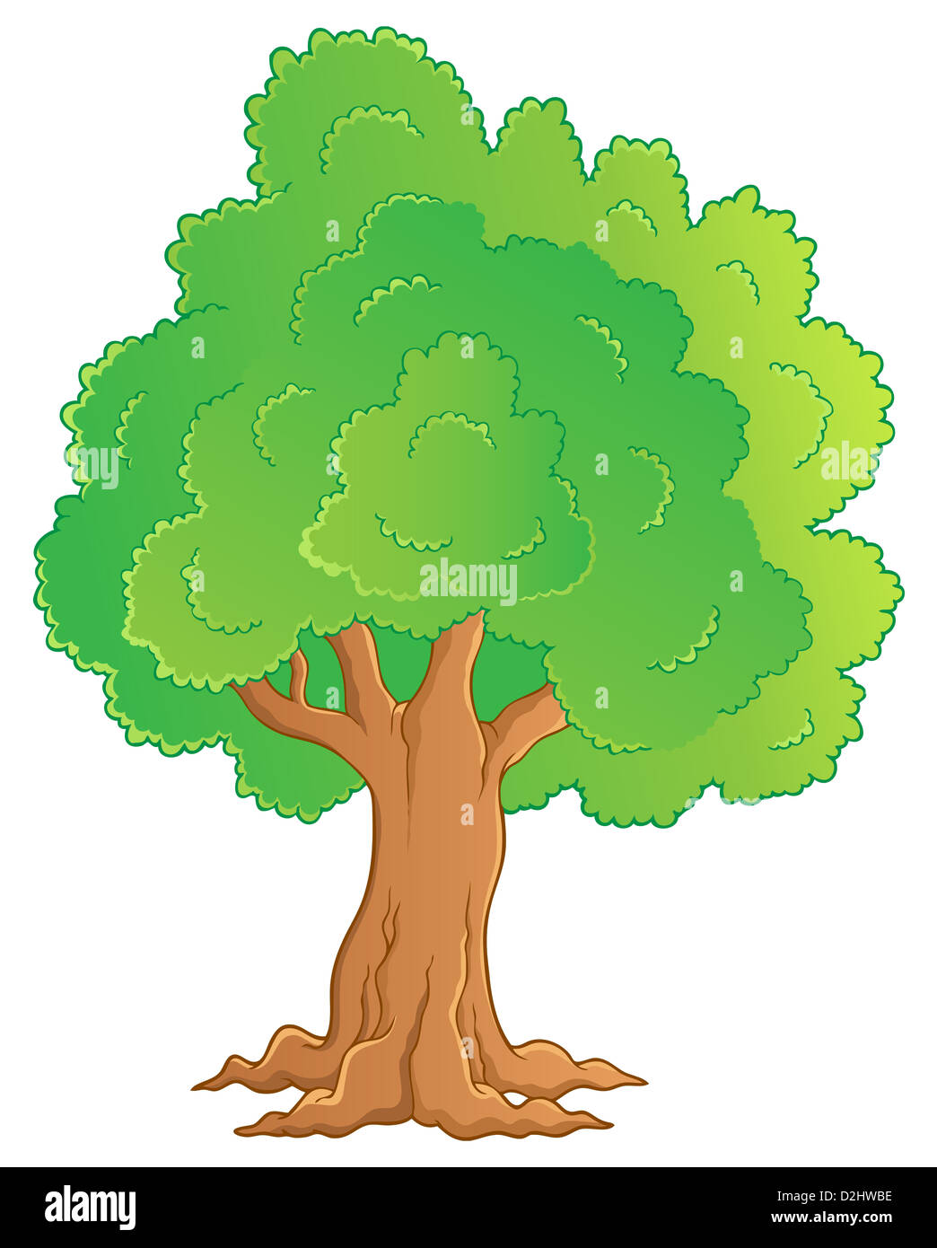 Tree theme image 1 - picture illustration Stock Photo - Alamy