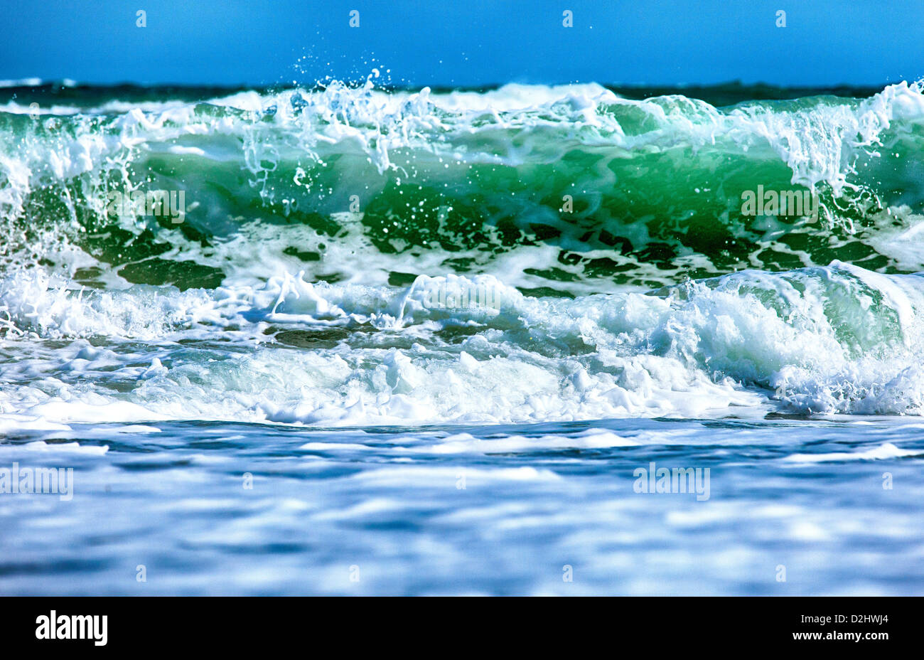 Wave crashing down on a Florida beach Stock Photo - Alamy