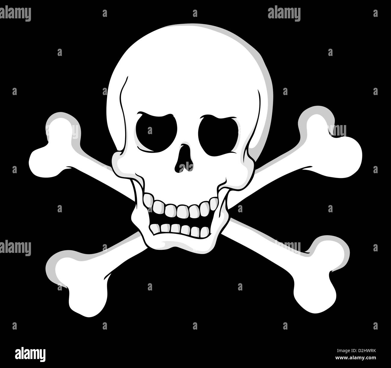 Pirate skull theme 2 - picture illustration Stock Photo - Alamy