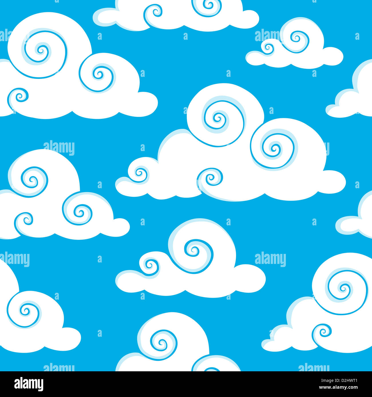 Seamless background with clouds 6 - picture illustration Stock Photo ...