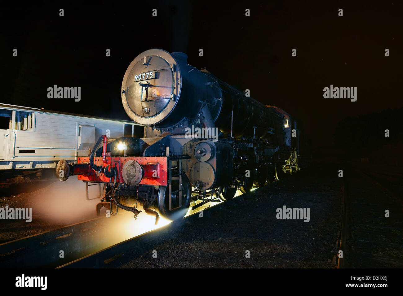 90775 steam locomotive wd austerity Stock Photo - Alamy