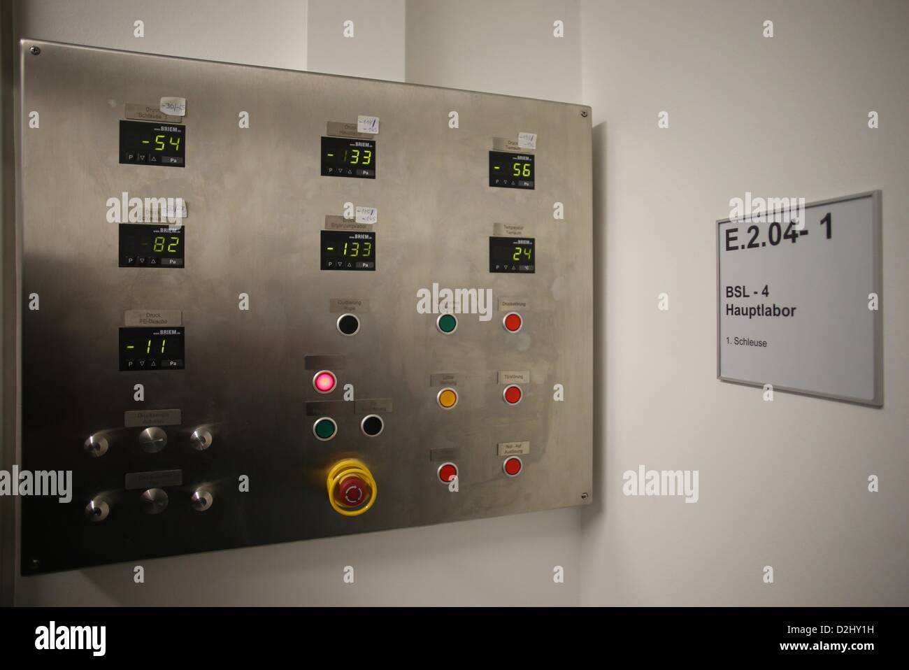 View of a control panel in a security lock of the new high security ...