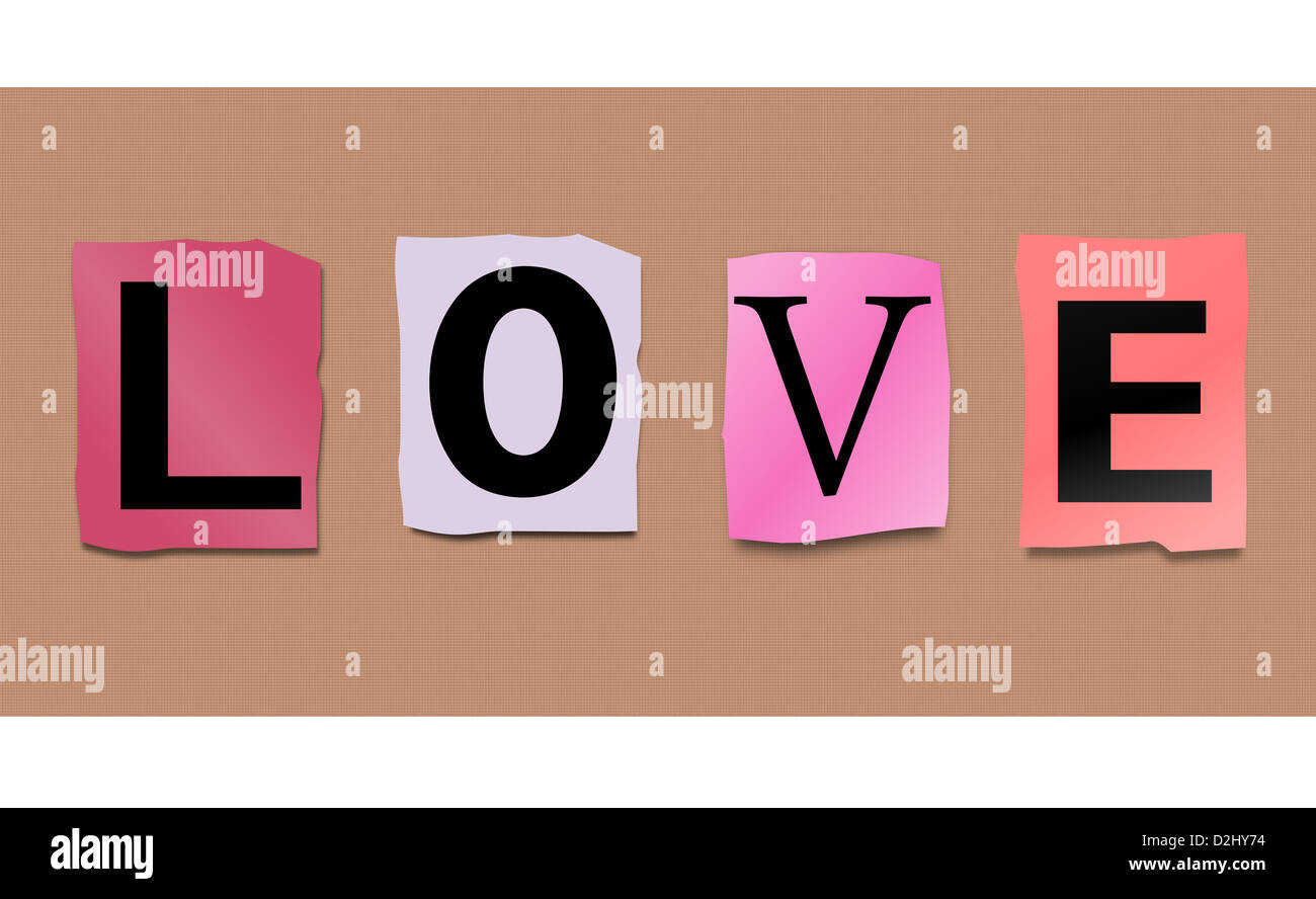 Love printed out hi-res stock photography and images - Alamy