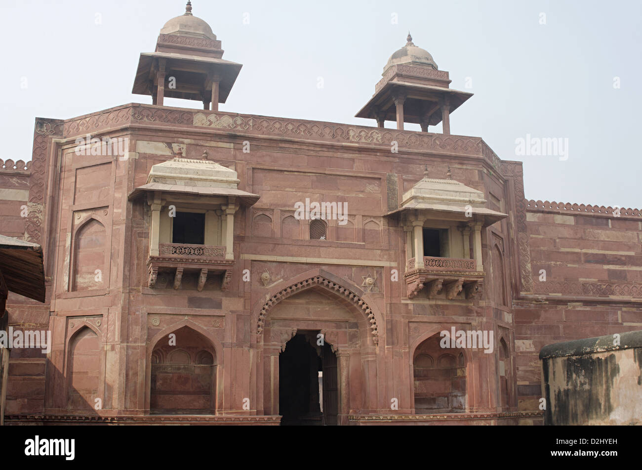 Outer view of Jodha Bai’s palace, Fatehpur Sikri, Uttar Pradesh, India ...
