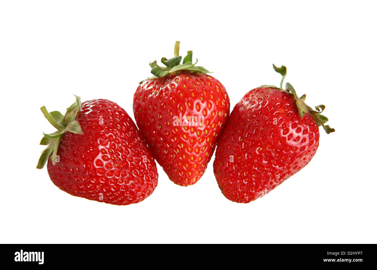 Strawberries isolated on white Stock Photo - Alamy
