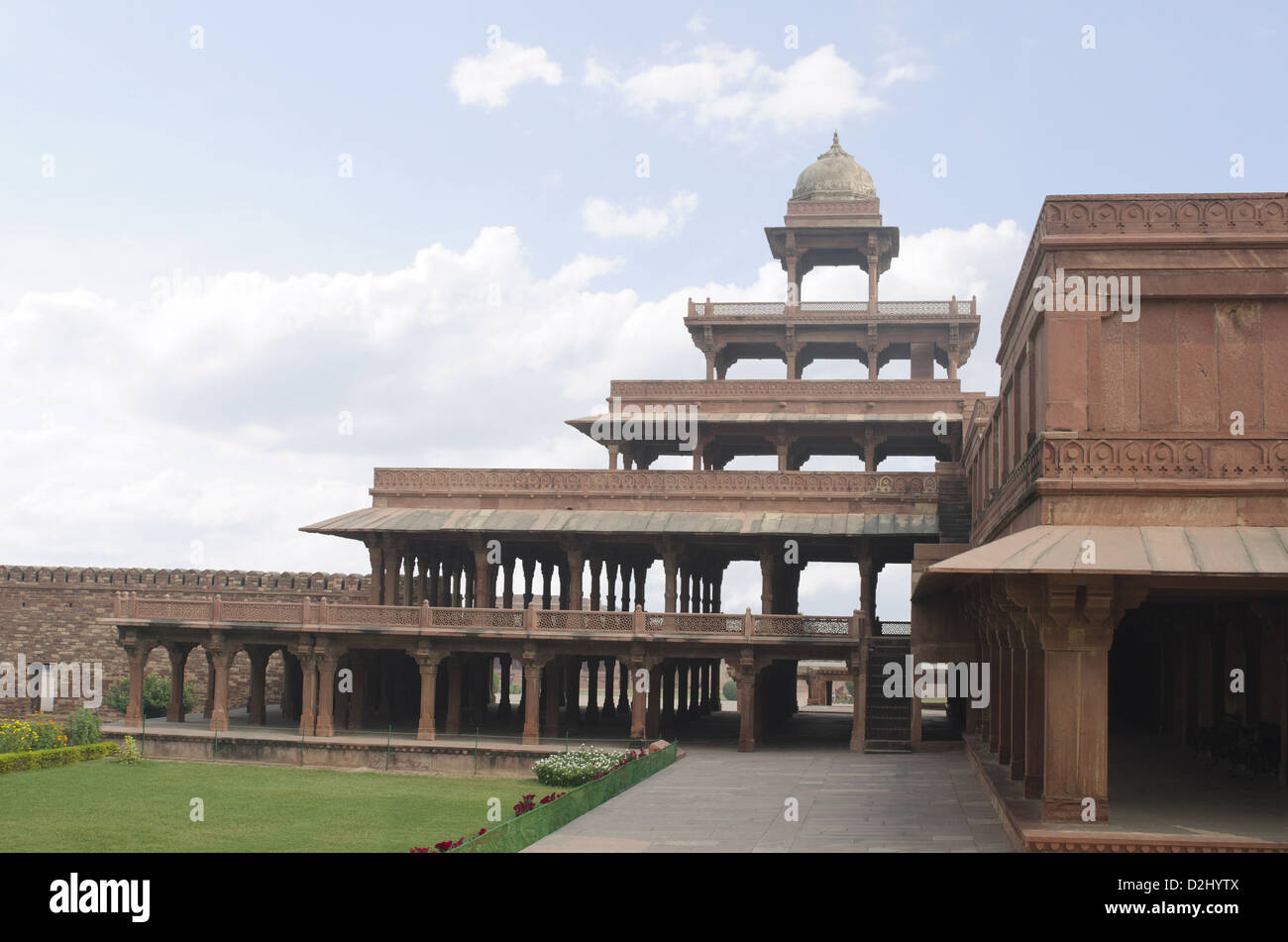 View of a five-storied palatial structure known as Panch Mahal ...