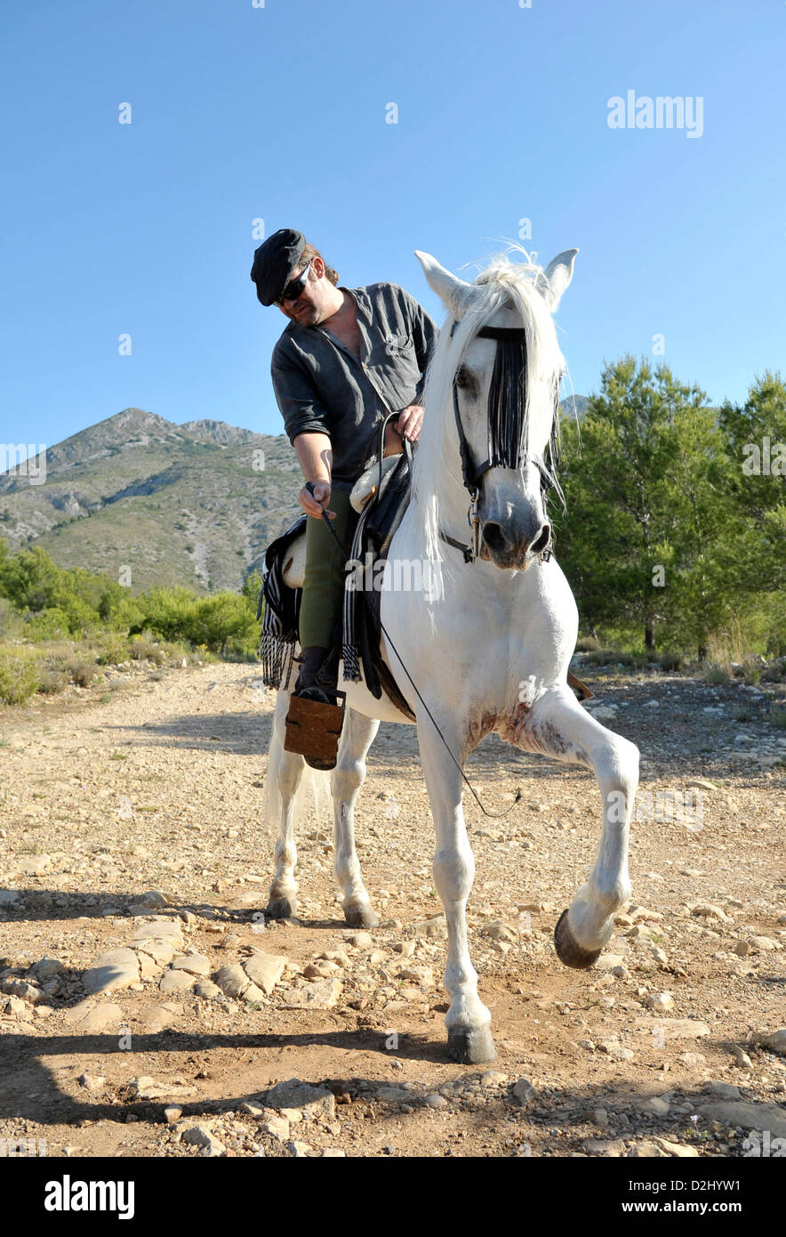 Man Riding Andalusian Horse High Resolution Stock Photography and ...