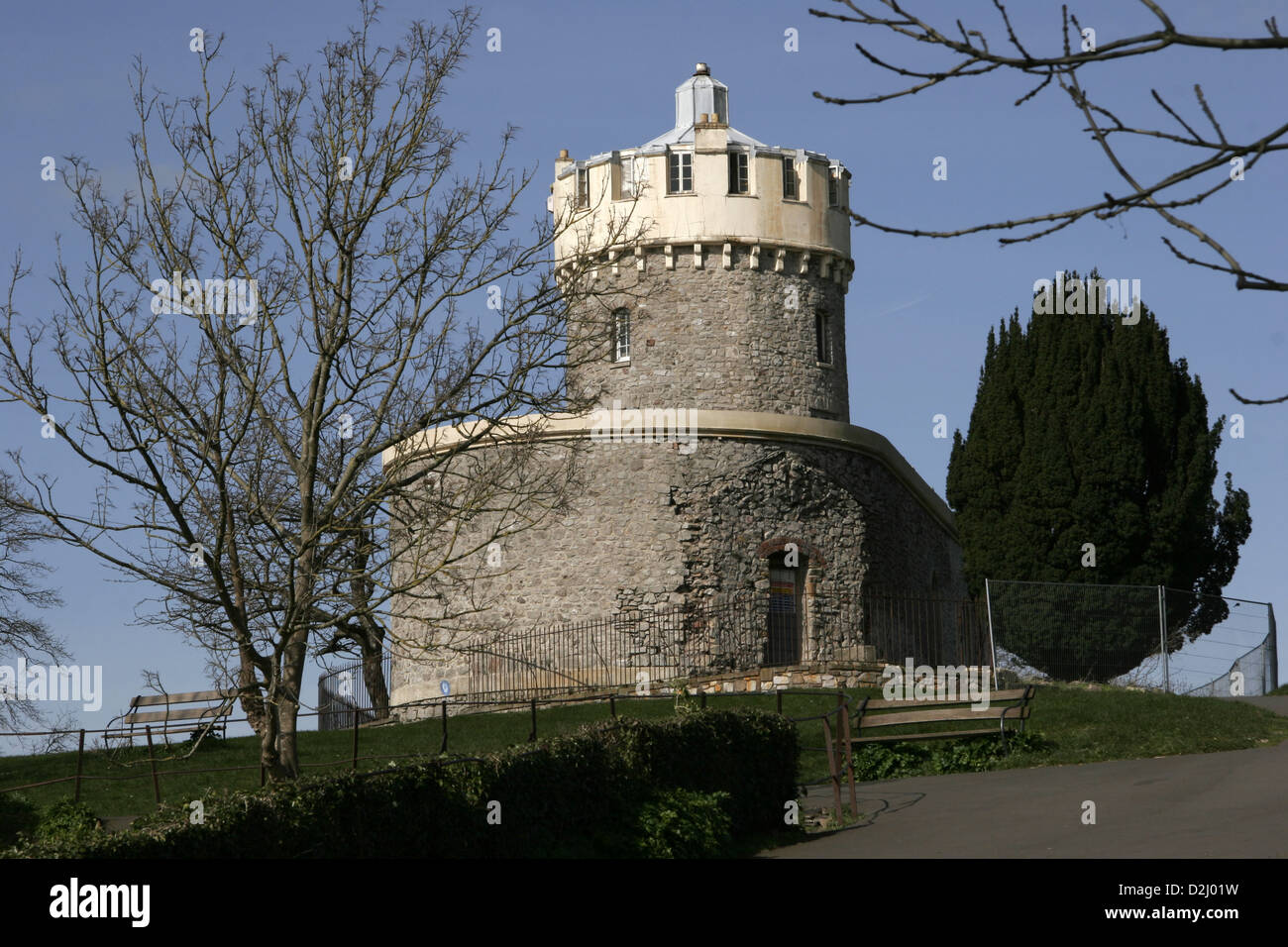 An unusual circular castle-like building which houses a Camera Obscura ...