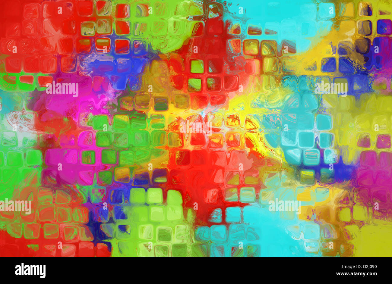 Abstract colorful painting square shapes Stock Photo - Alamy