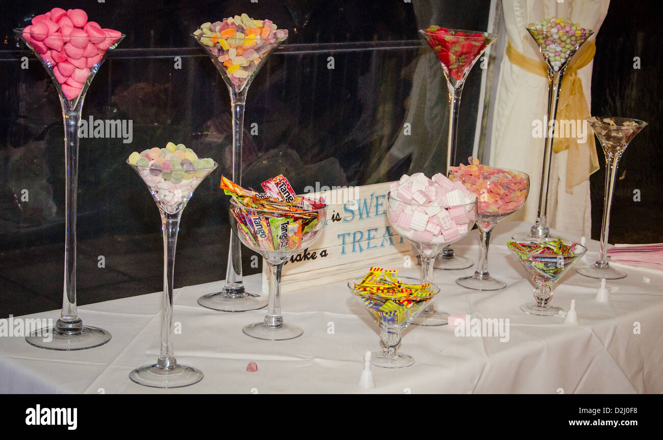 wedding treats of yummy sweets Stock Photo - Alamy